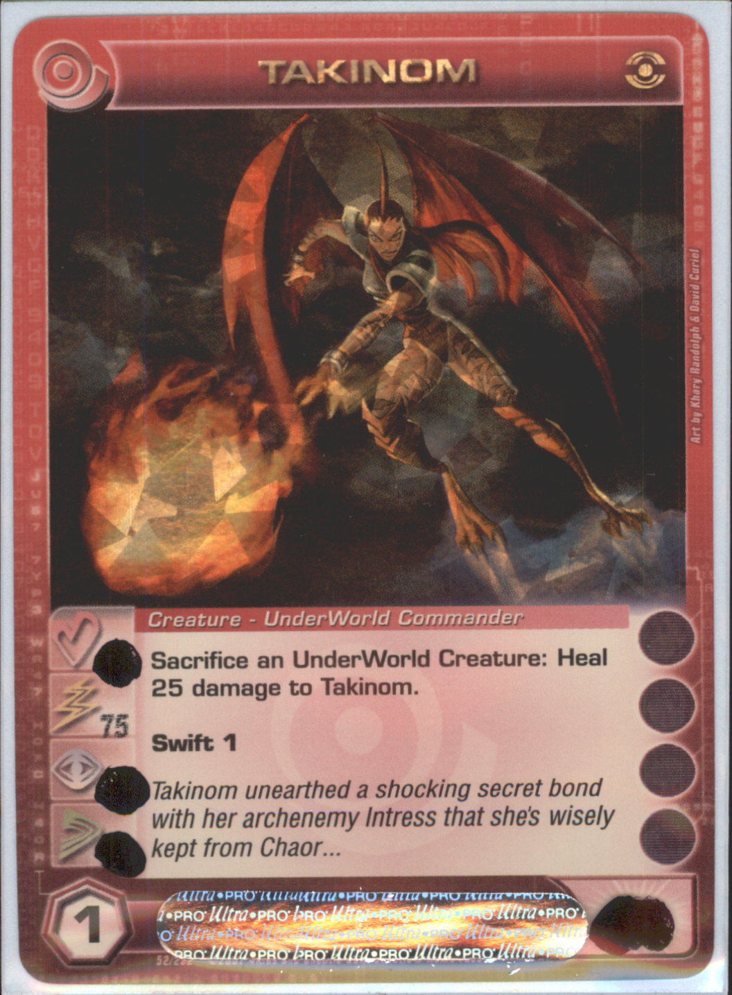 TAKINOM Chaotic SR Foil Card & Code MAX STRENGTH STAT OF 75 Dawn of Perim