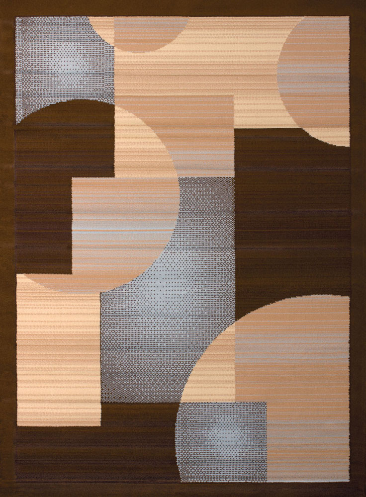 Designer Home Soft Transitional Indoor Modern Area Rug Circles Blocks ...