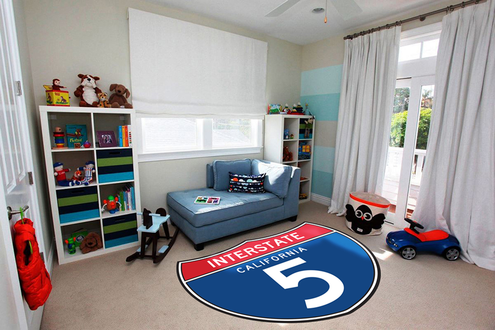 Fun Area Rugs: Fun Time Shape Rugs: FTS-201 Freeway 5 Sign Multi-Color ...