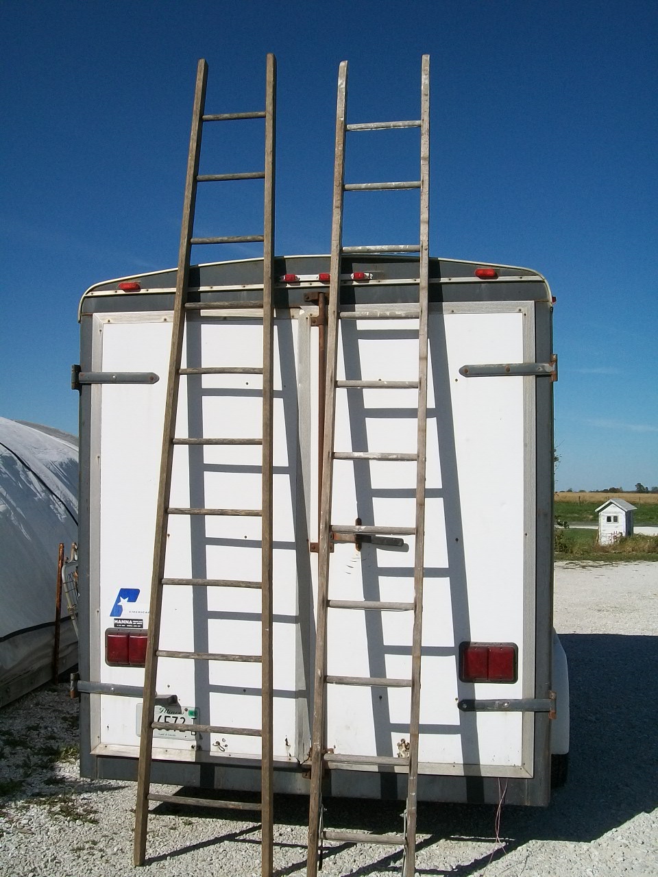 11 Rung Rustic Vintage Wood Ladder