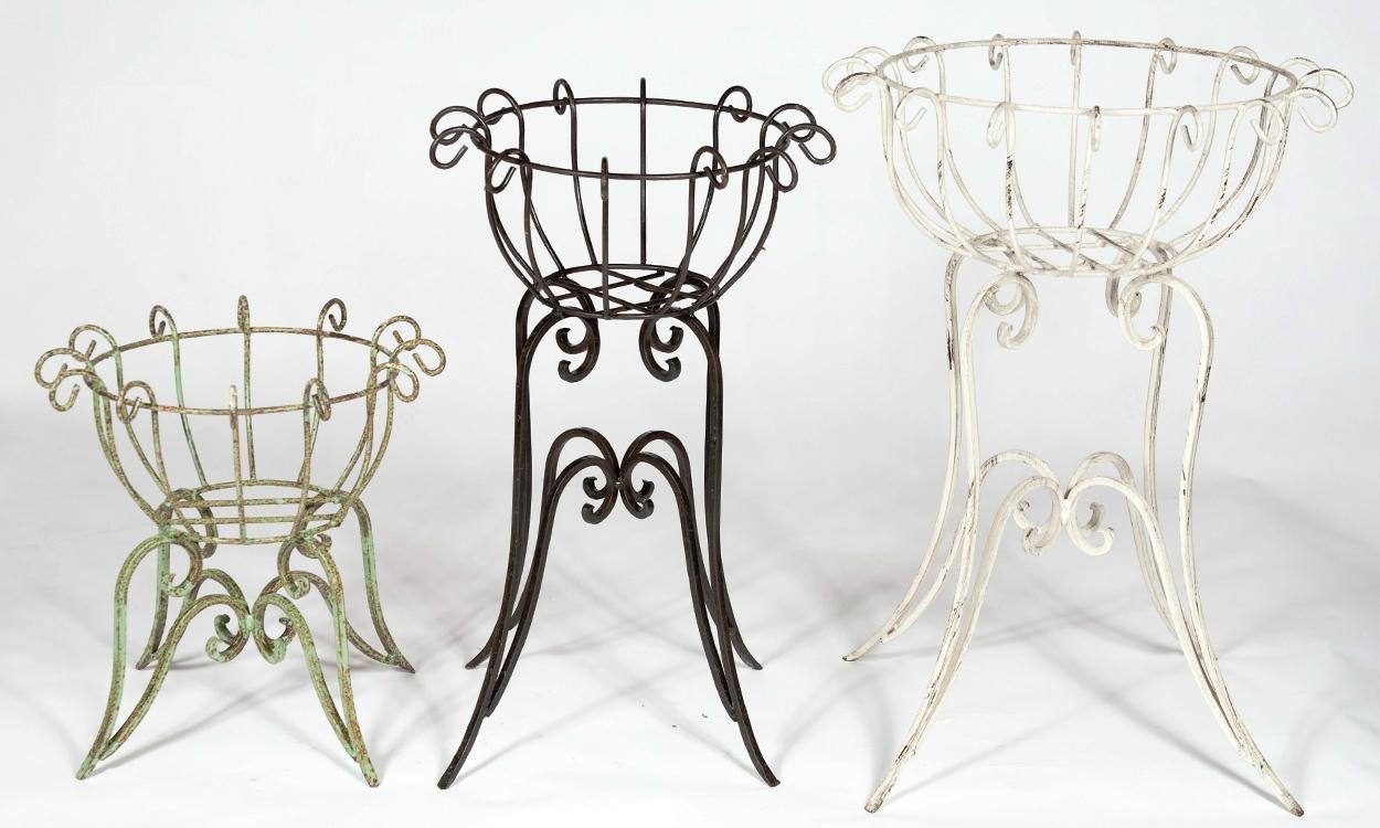 18" Wrought Iron Round Heavy Plant Stand - Pot Holder