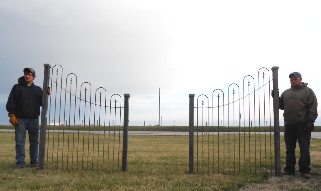 Custom Iron Fencing With Arched Top and Posts
