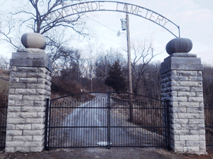 Custom Handmade Entrance Security Gate - Hannibal Mo Cemetery