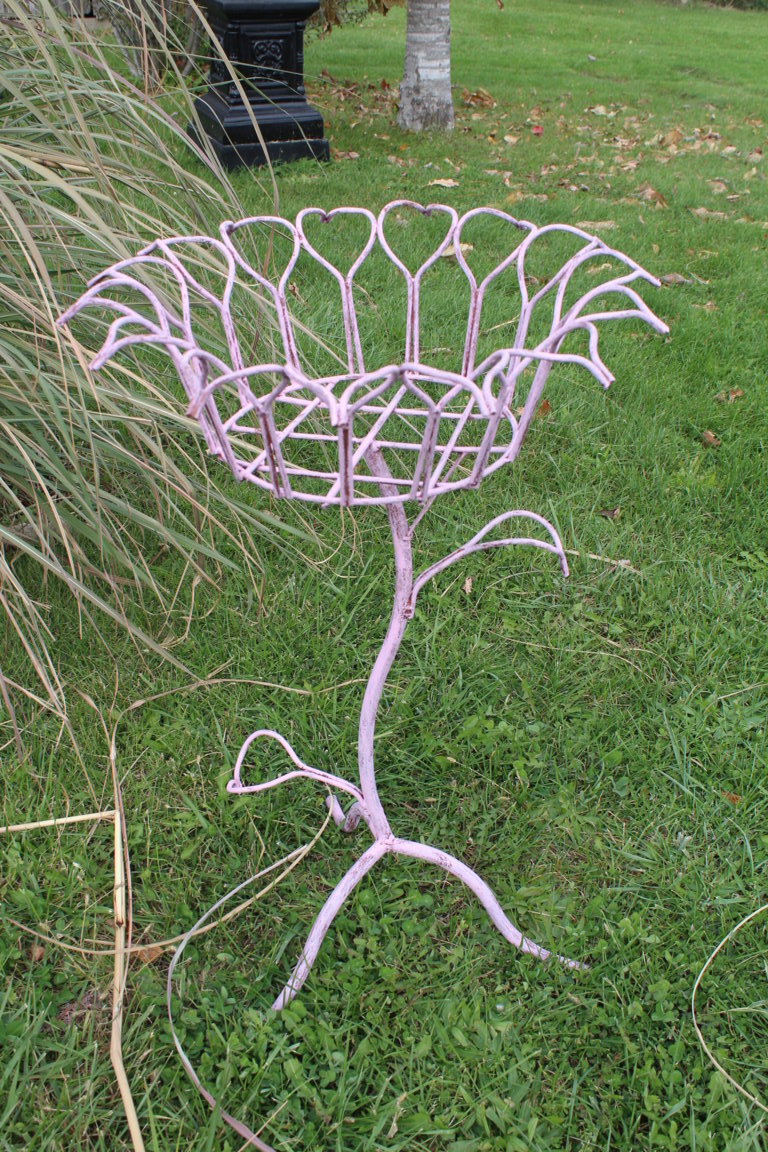 Large Sunflower Wrought Iron Plant Stand