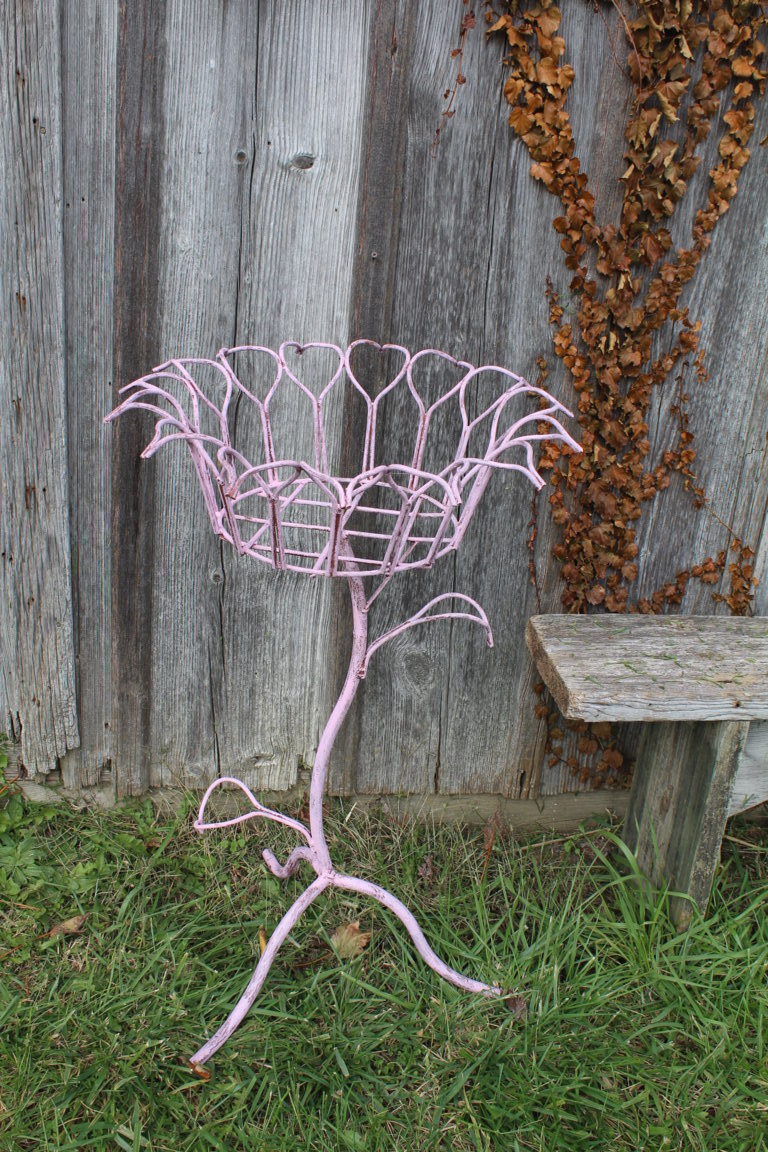 Large Sunflower Wrought Iron Plant Stand