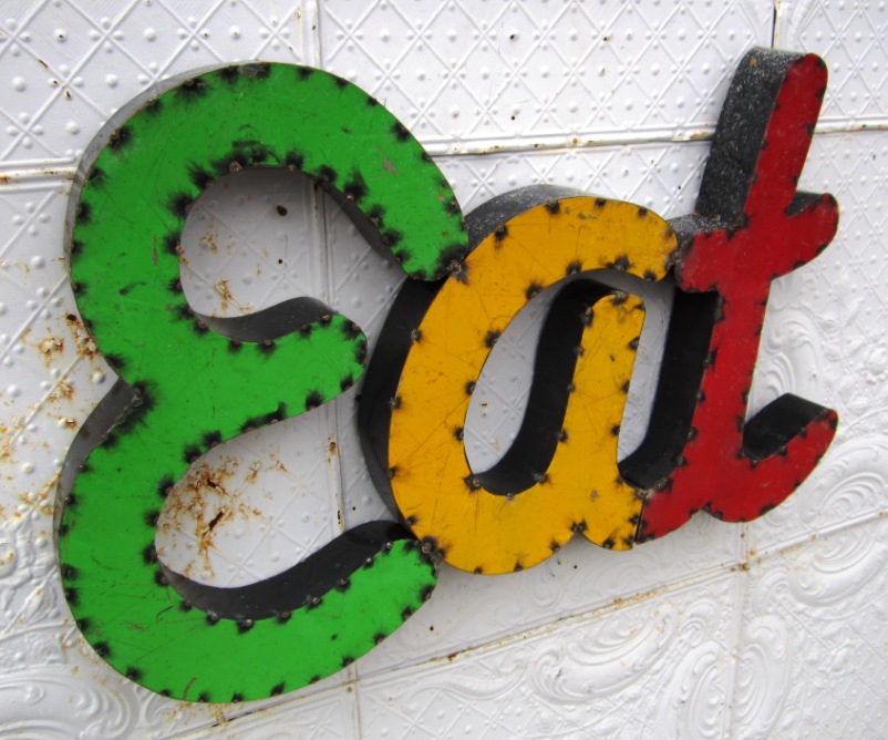 Metal Eat Sign - Kitchen Wall Art - Food Letters