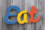 Metal Eat Sign - Kitchen Wall Art - Food Letters