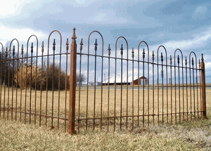 Wrought Iron Fence Panels - 3 foot Tall - with Metal Stakes