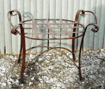 Wrought Iron New Metal Strap Bench