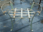 Wrought Iron New Metal Strap Bench