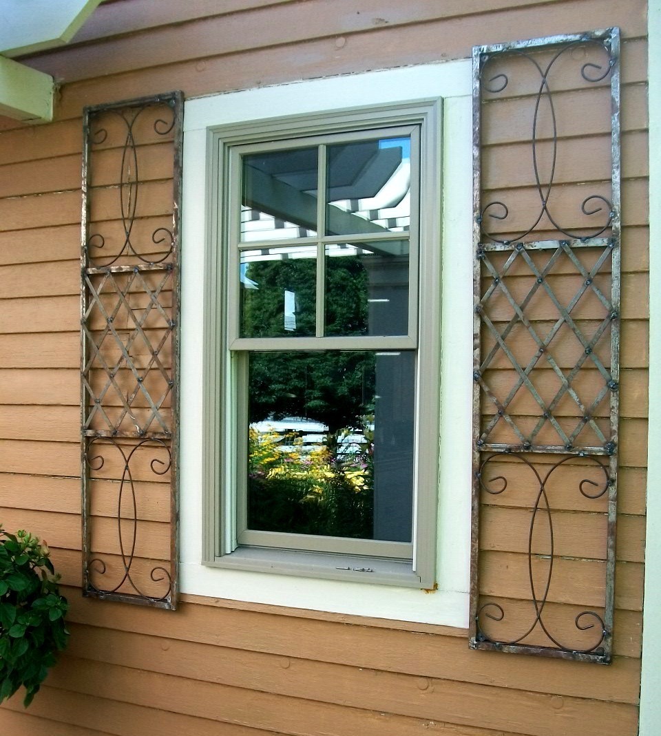 Wrought Iron Skyview Exterior Window Shutters