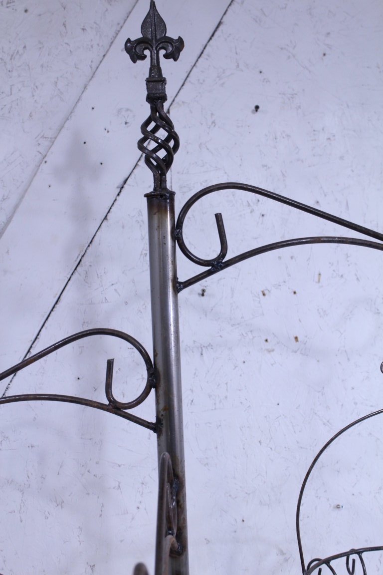 Wrought Iron Tree with Baskets Flower Plant Stand