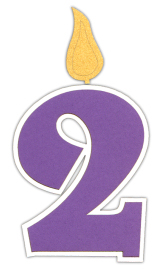 Custom Birthday Number 2 Candle Laser Die Cut