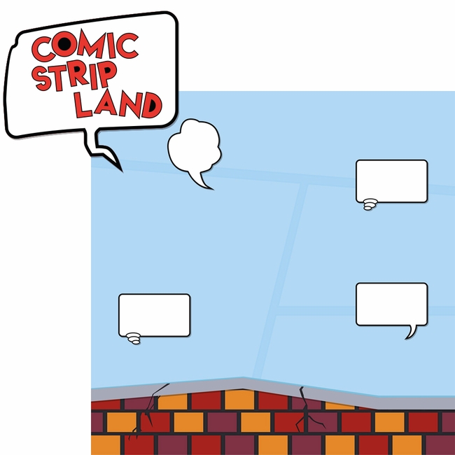Universal: Comic Strip Land 2 Piece Laser Die Cut Kit