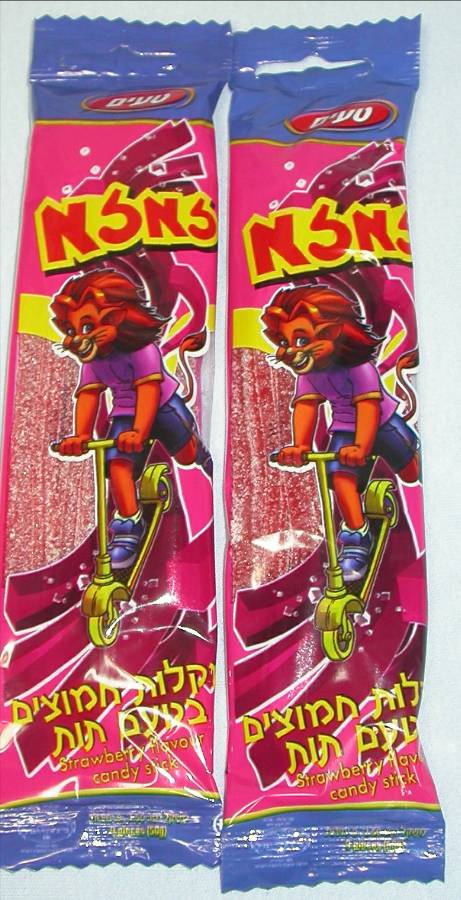 Zaza Strawberry Flavored Candy Sticks (2 each) (Kosher)
