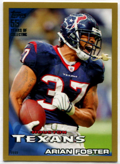 2010 Topps Gold Houston Texans NFL Football Card Team Set