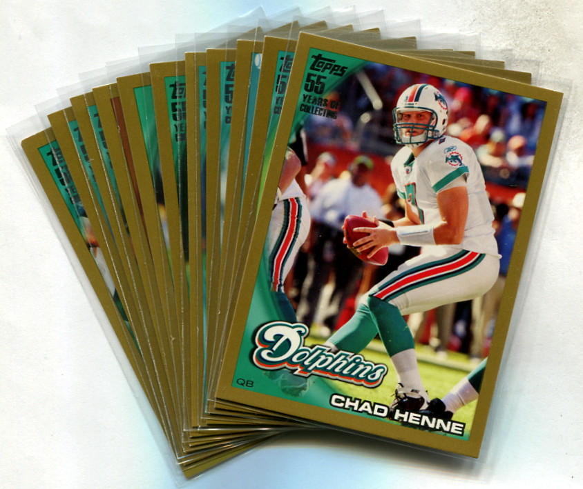 2010 Topps Gold Miami Dolphins NFL Football Card Team Set