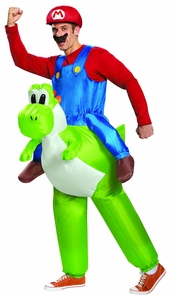Mario Riding Yoshi Adult Costume