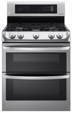 LDG4313ST LG 30" 6.9 Cu. Ft. Freestanding Gas Double Oven Range with ...