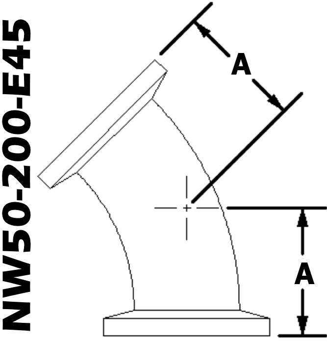 45 Degree Elbow, NW50 (NW50-200-E45)