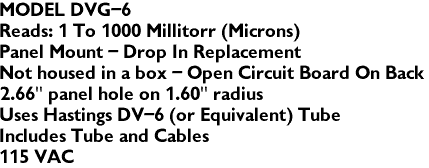 DVG-6-MTORR-PM (Discontinued)