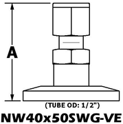 NW40 to 1/2" Swagelok (NW40x50SWG-VE)