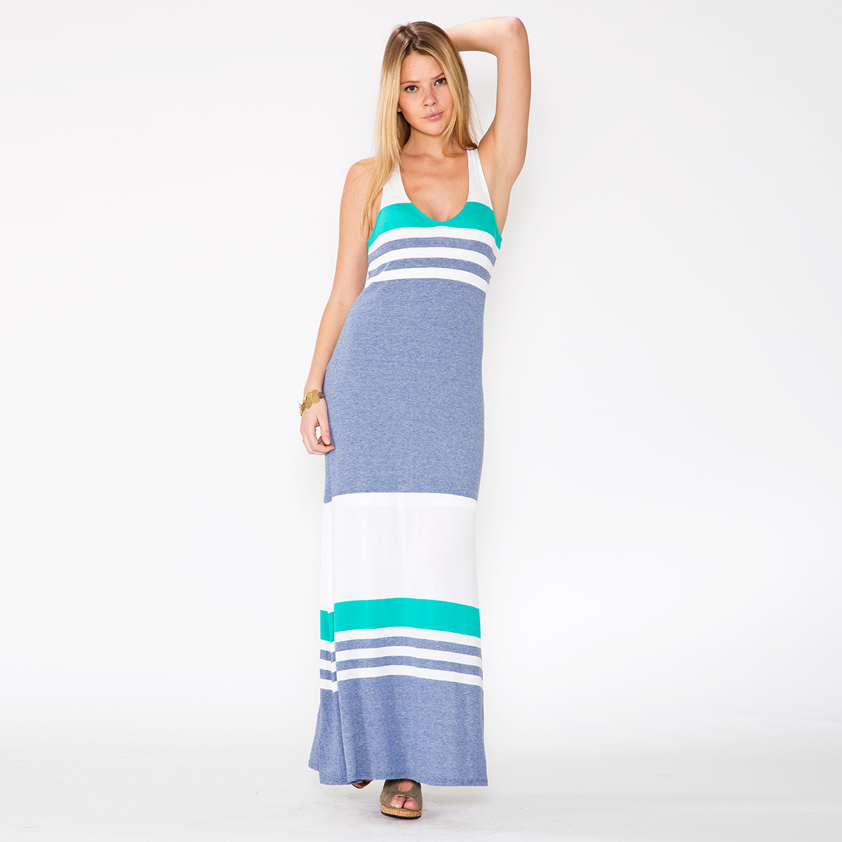 Red Haute Cross Back Maxi Dress
