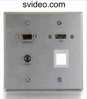 HDMI Optical with VGA and Stereo Audio Double Gang wall plate transmitter