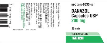 DANAZOL 200MG 100 Capsules/pack Brand Name ( DANOCRINE 200MG ) Teva ...