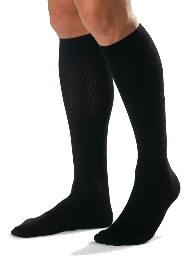 JOBST for Men Compression Support Socks Knee High, 15-20mmHg, Ribbed