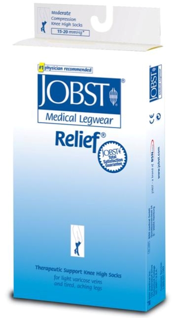JOBST Relief Knee High Compression Stockings, 15-20mmHg Support Socks