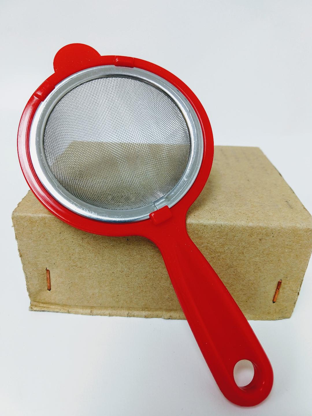 Strainer with Red Handle