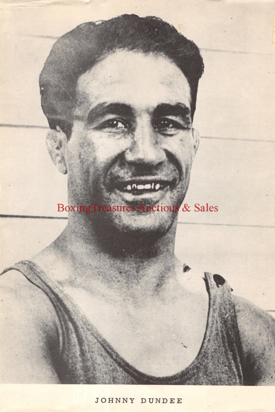 JOHNNY DUNDEE Vintage Boxing Photo Print FEATHERWEIGHT CHAMPION HOF'er