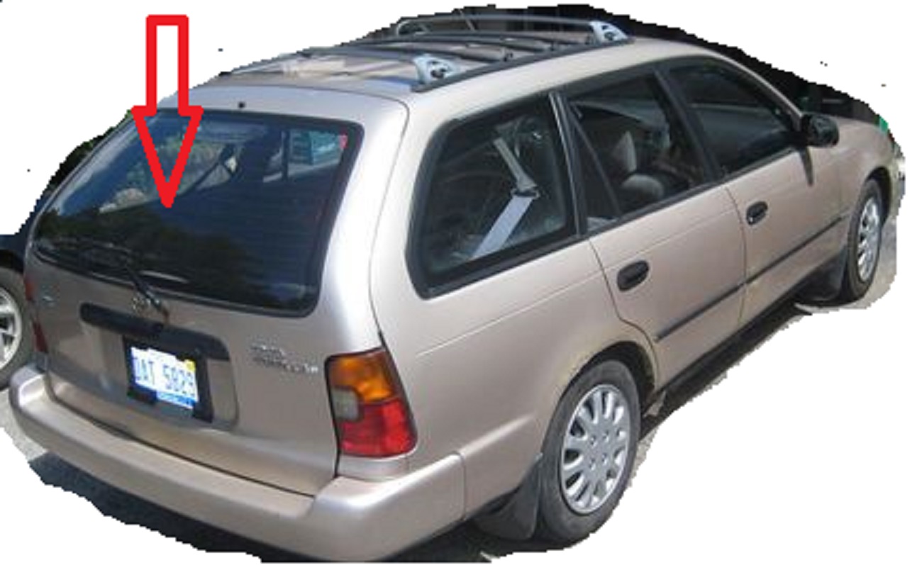 Back Window Glass Toyota Corolla 4 Door Station Wagon 1993-1996