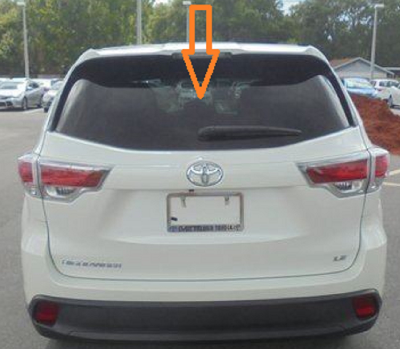 Back Window Glass Toyota Highlander 4 Door Utility 2014-2017