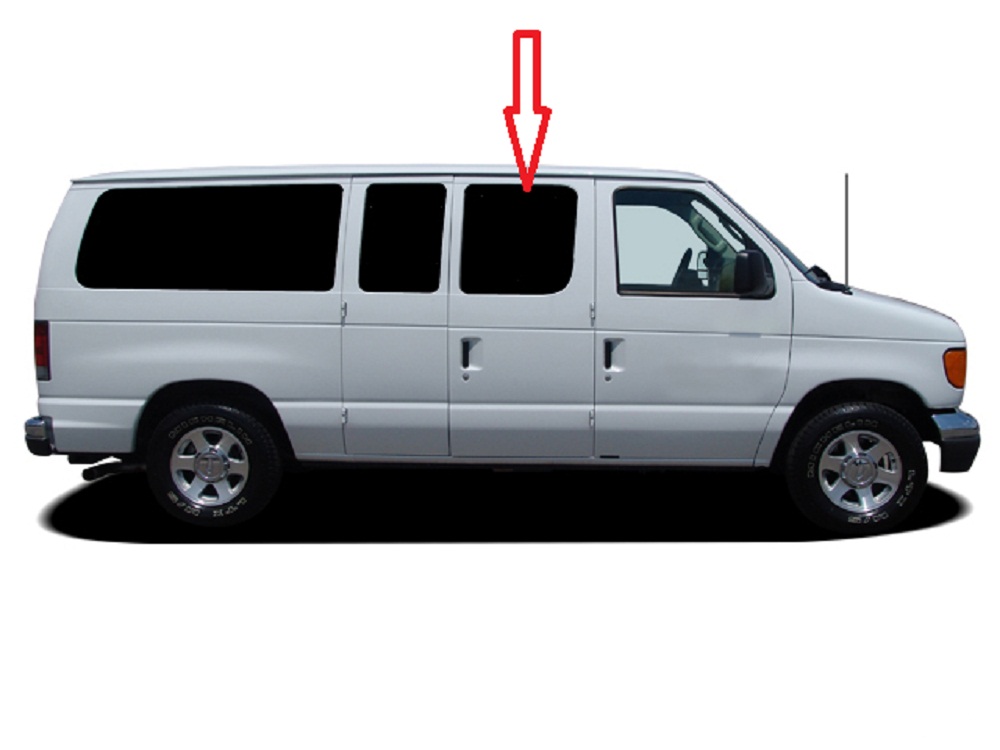 DIY Front Glass Passenger Right Side Window Ford Econoline 3 Door Van ...