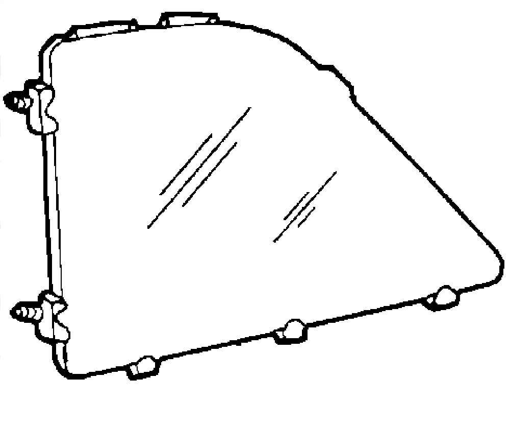 Passenger Right Side Rear Quarter Glass Toyota Corolla 2 Door Coupe ...