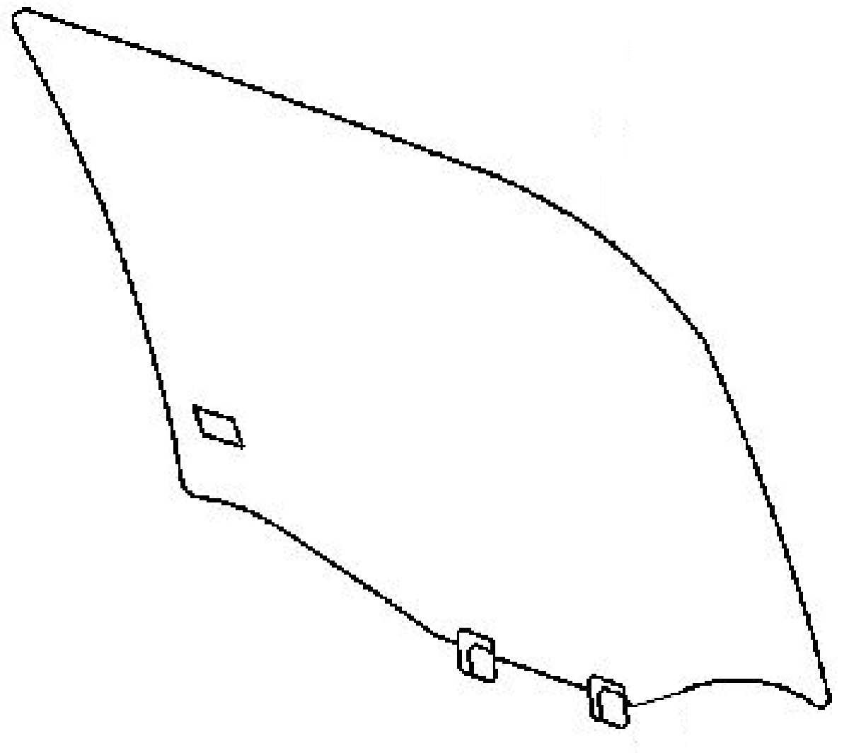 Rear Door Glass Passenger Side Saturn Outlook 4 Door Utility 2007-2010