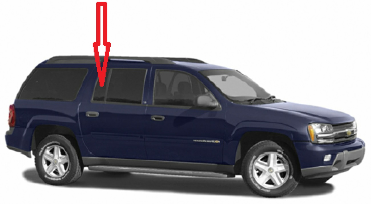Rear Vent Glass Passenger Side Chevrolet Trailblazer EXT LS 4 Door ...