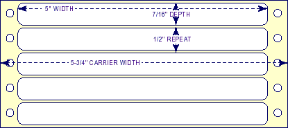 5" x 7/16" - Pinfed Blank EDP Label