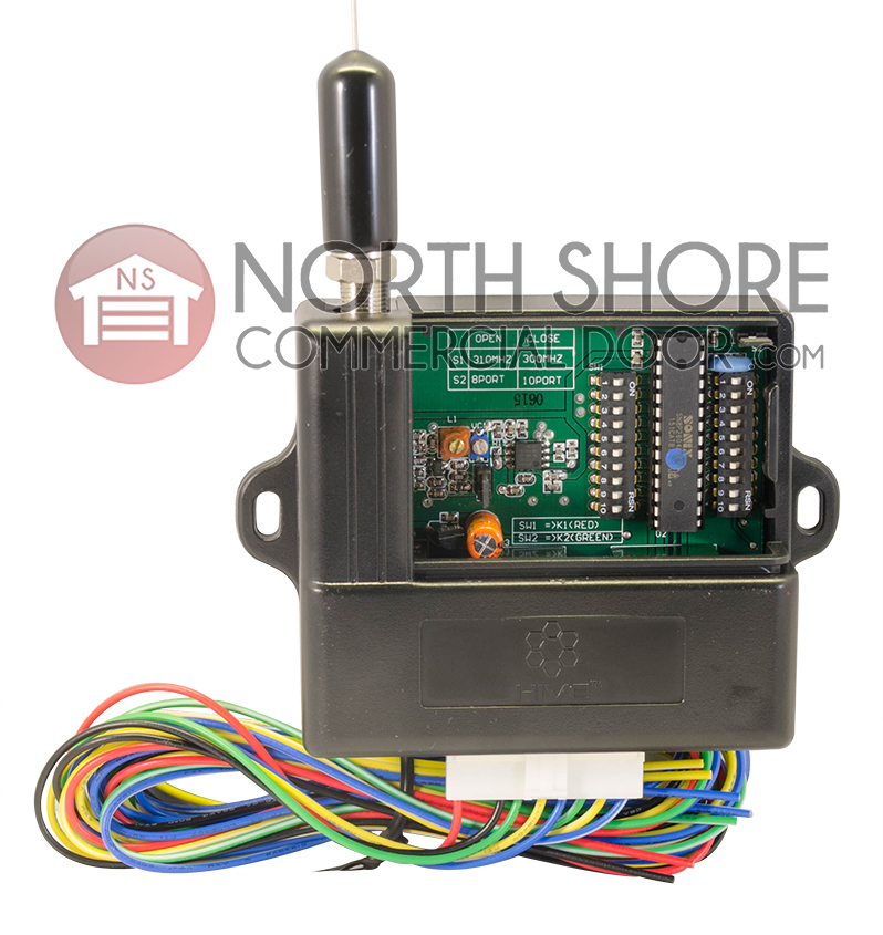 Long Range Garage Door Opener Receiver and 2 Remotes