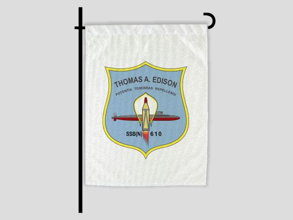 SSBN-610 USS Thomas A Edison Insignia Flag