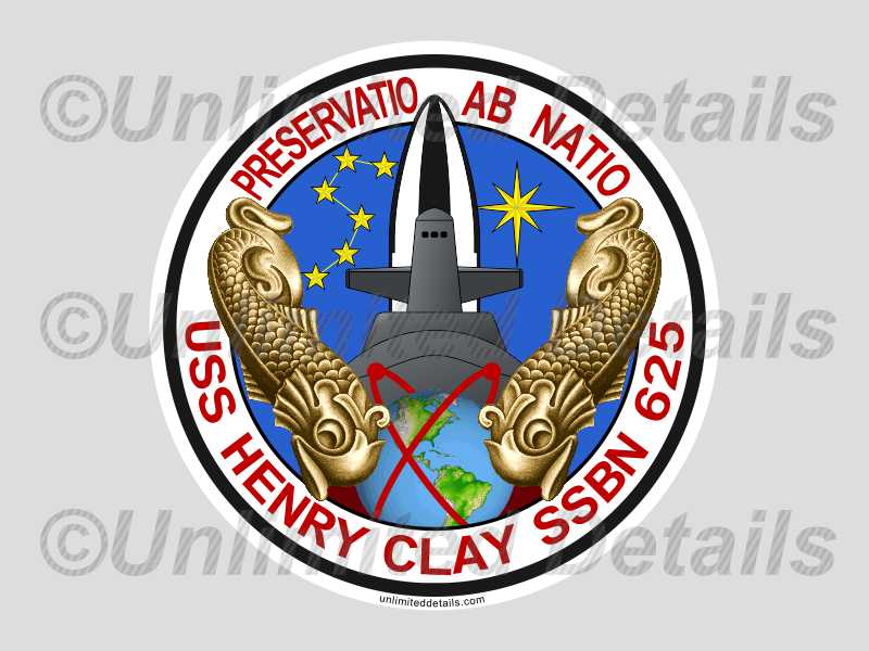 SSBN-625 USS Henry Clay Insignia Decal