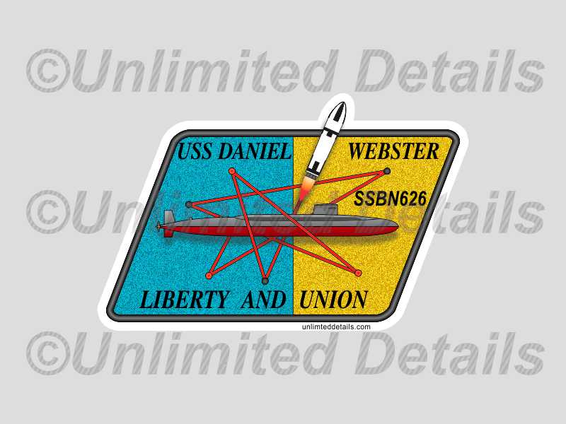 SSBN-626 USS Daniel Webster Insignia Decal