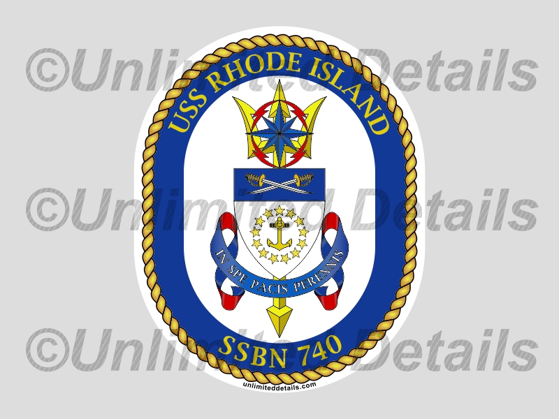 SSBN-740 USS Rhode Island Insignia Decal