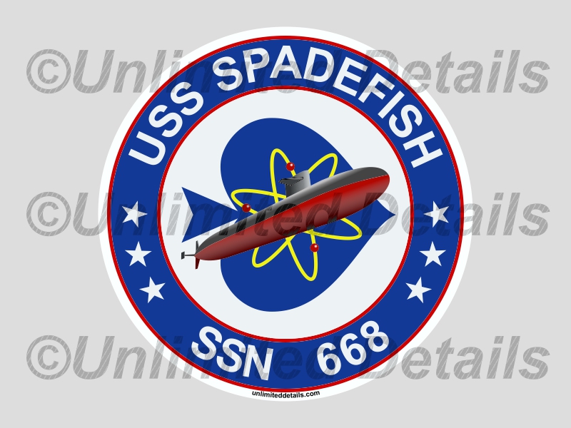 SSN-668 USS Spadefish Insignia Decal