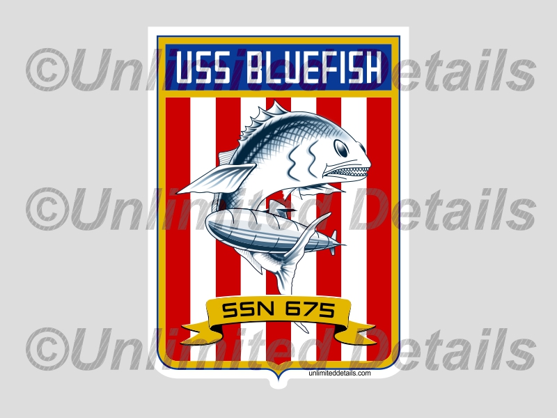 SSN-675 USS Bluefish Insignia Decal