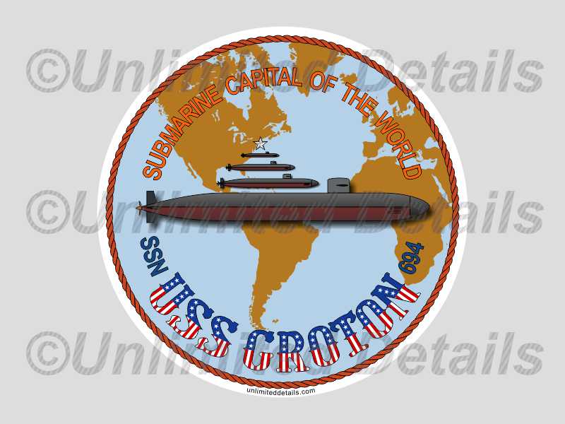 SSN-694 USS Groton Insignia Decal