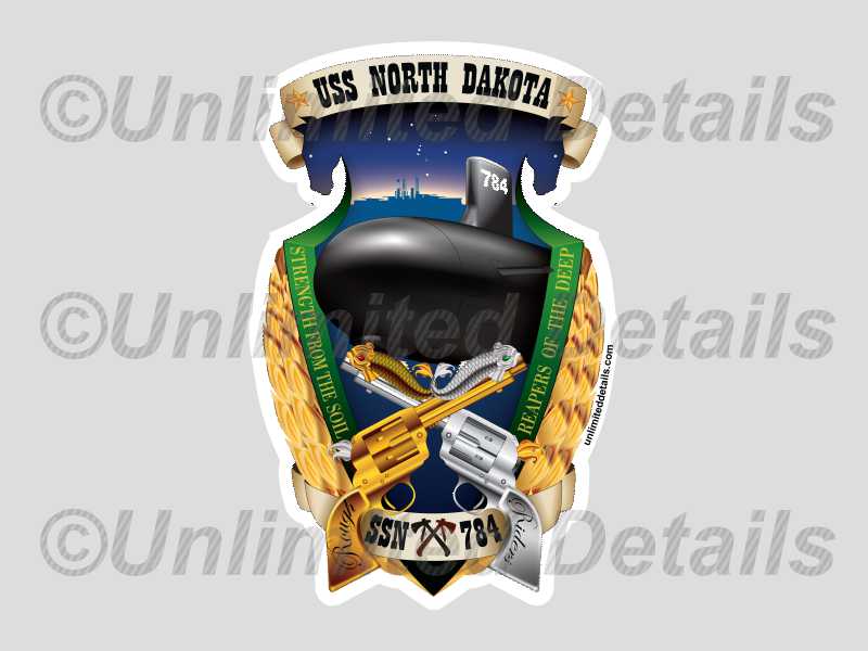 SSN-784 USS North Dakota Insignia Decal