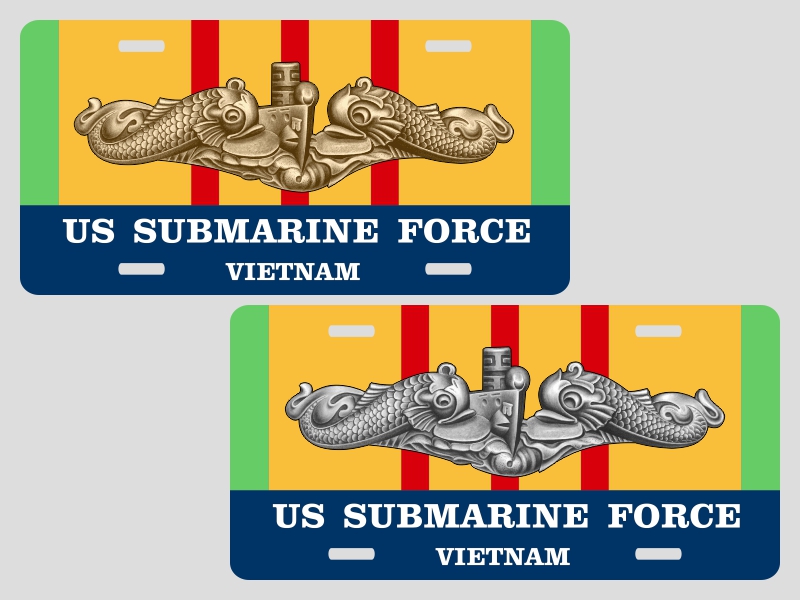 Vietnam Service Submarine License Plates